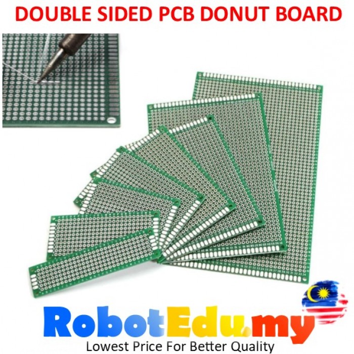 Double Sided Side Solder Soldering PCB Prototype Donut Board Green ...