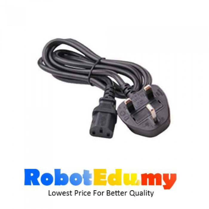 3-Pin 13A Fused Power Supply Adapter 3 Prong PC Power Cord Cable BS1363 ...