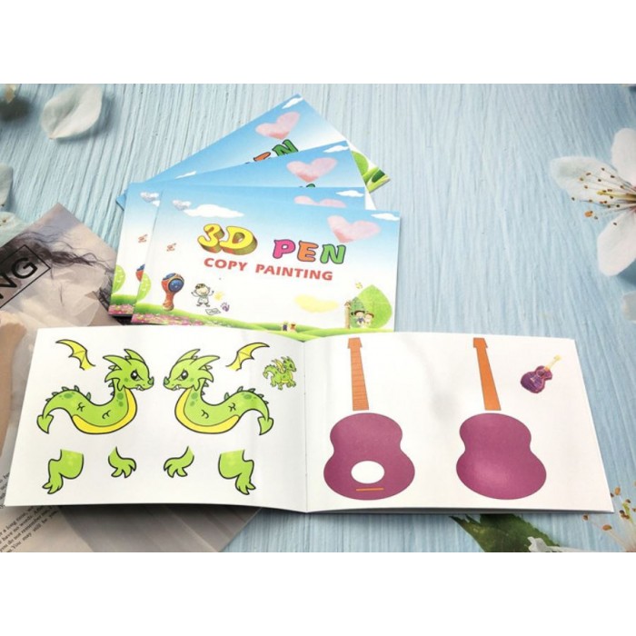 3D Printing Pen V2 / V3 Copy Paste Painting Drawing Arts Book 13pages ...