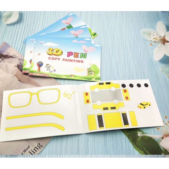 3D Printing Pen V2 / V3 Copy Paste Painting Drawing Arts Book 13pages ...