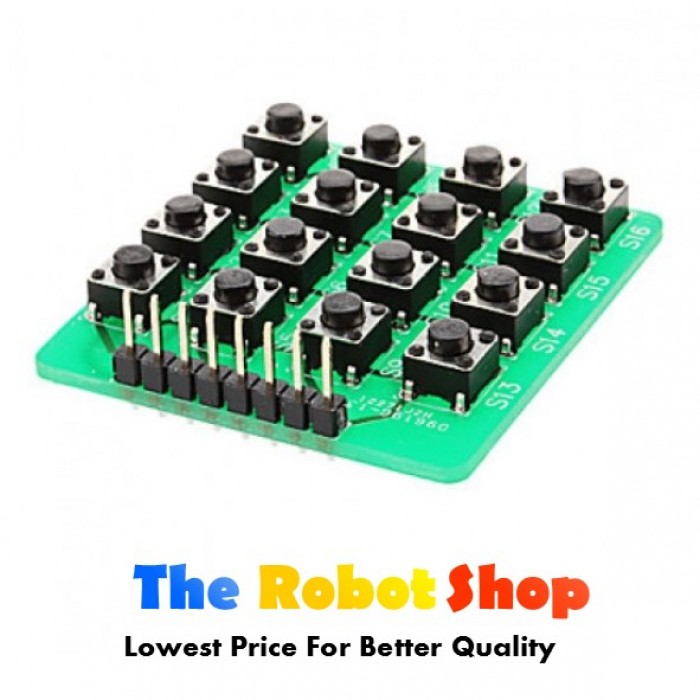 Arduino 4 4 4x4 16 Push Button Matrix Keypad Mcu Module Board