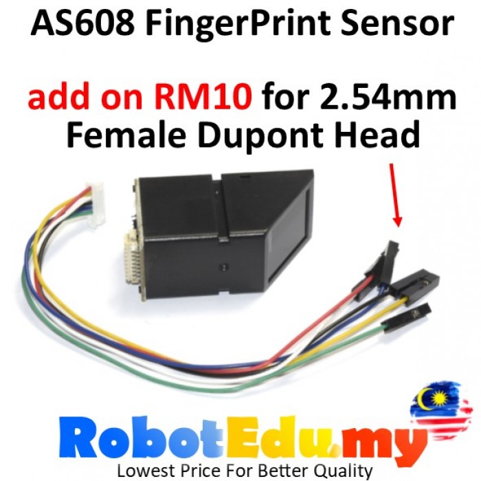 AS608 FingerPrint Finger Print Thumbprint Reader Biometric Recognition Optical Sensor Module for ...
