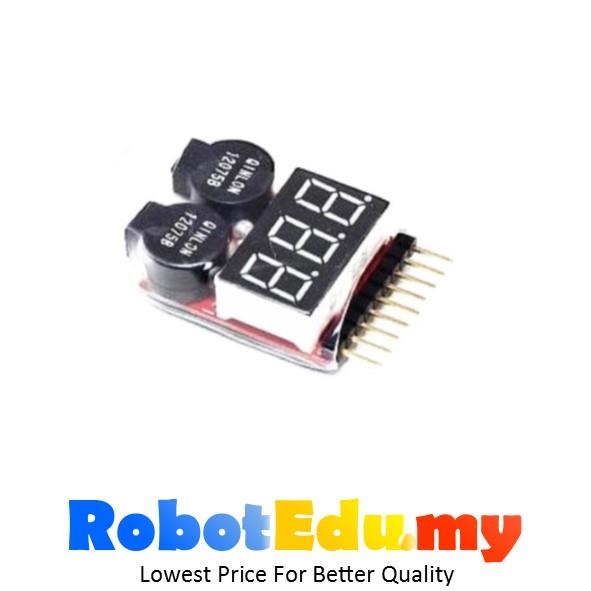 Arduino 1-8s Lipo Battery Voltage Tester Low Voltage Alarm RC Board