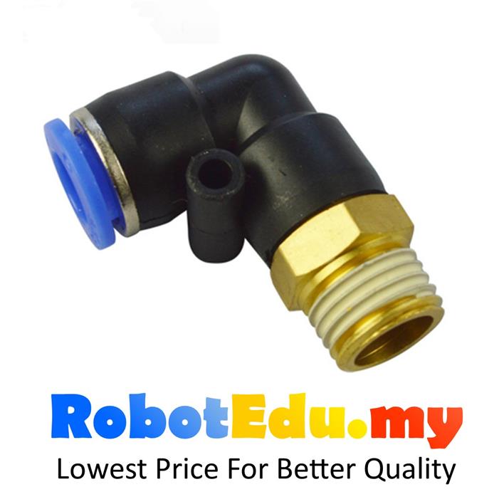 PL6 Series L Shaped Pneumatic Fitting ; Male Thread Angle 6mm